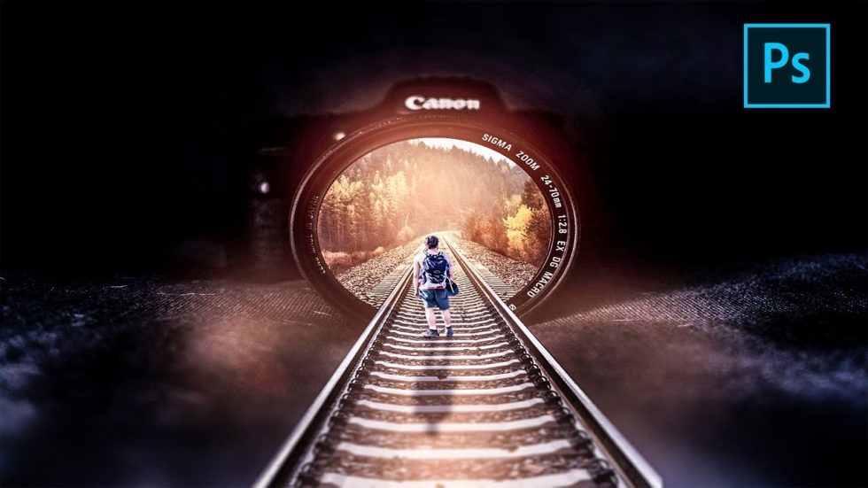 Photo Manipulation | Rail Inside Camera | Adobe Photoshop 2019 | Dieno Digital Marketing Services