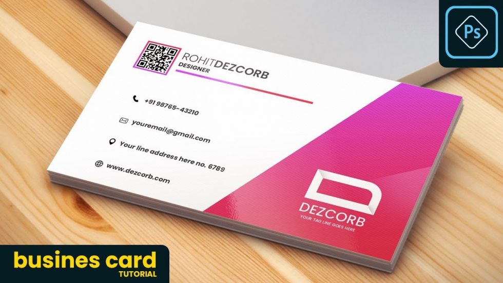 How To Design Business Card In Photoshop Cc 2019 Tutorial Back Side