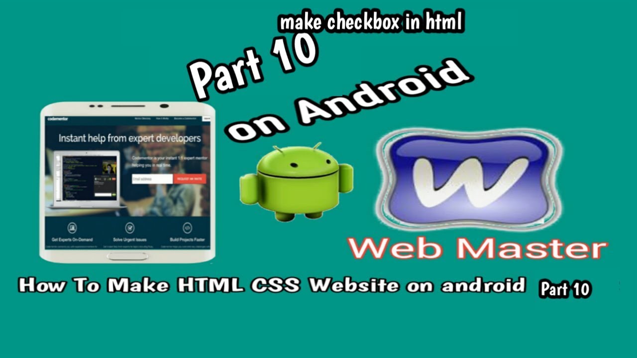 How To Make Html Css Website On Android Part 10 Make Check Box With Html On Android Device