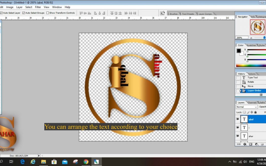 How To Create Simple Logo Photoshop Tutorial Beginner Level Dieno