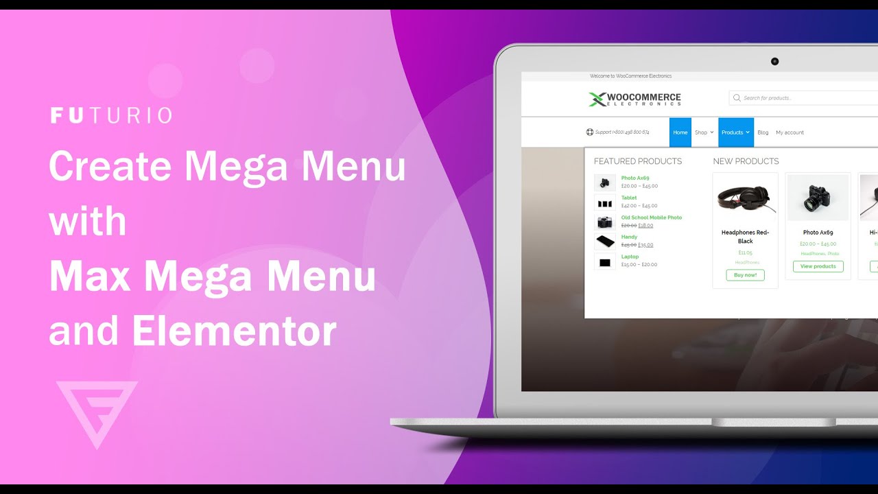 Custom menu with Max Mega Menu and Elementor – Futurio | Dieno Digital ...
