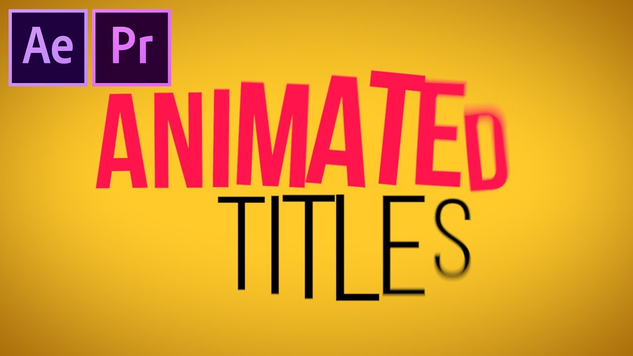 Do It Yourself – Tutorials – Create ANIMATED TITLES in After effects ... Do It Yourself – Tutorials – Create ANIMATED TITLES in After effects ...