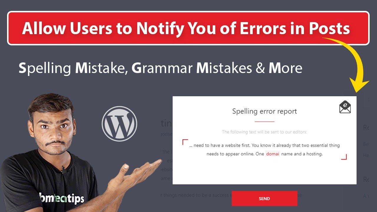 How To Allow Users to Notify Spelling & Grammar Mistakes in WordPress Posts 2020 | Dieno Digital ...