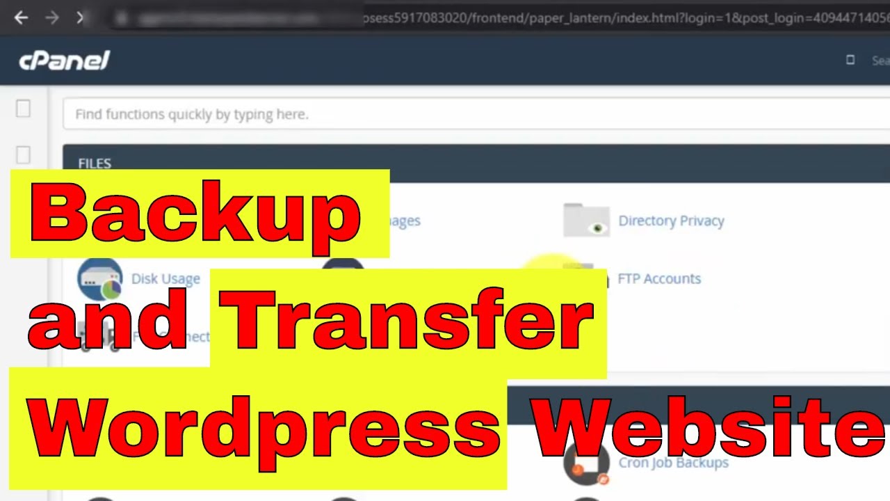 How to Restore Backup (migrate/transfer) of WordPress site using ... How to Restore Backup (migrate/transfer) of WordPress site using ...
