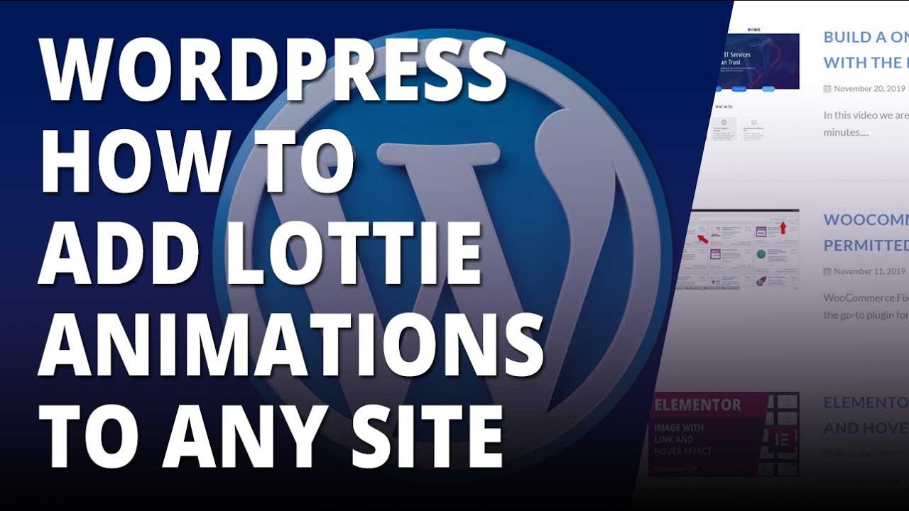 Wordpress Add Lottie Animations To Any Wordpress Site 👍 Dieno Digital Marketing Services
