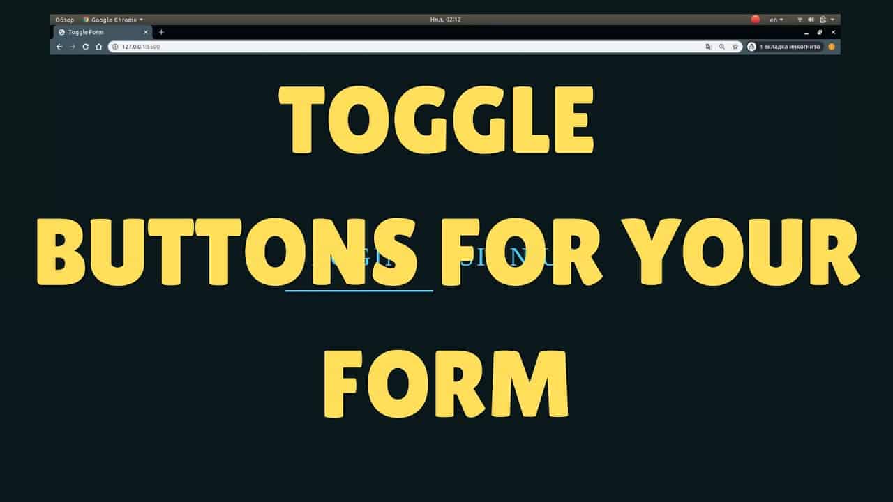 How To Create Animation Css Toggle Buttons Form Using Htmll Css
