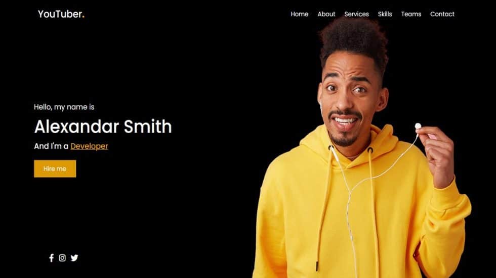 Do It Yourself Tutorials Responsive Personal Portfolio Website Using Html Css And Javascript