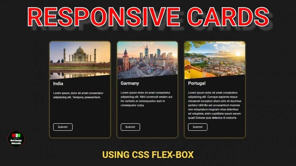 Do It Yourself – Tutorials – Responsive Cards Using Flex Box || Pure ...