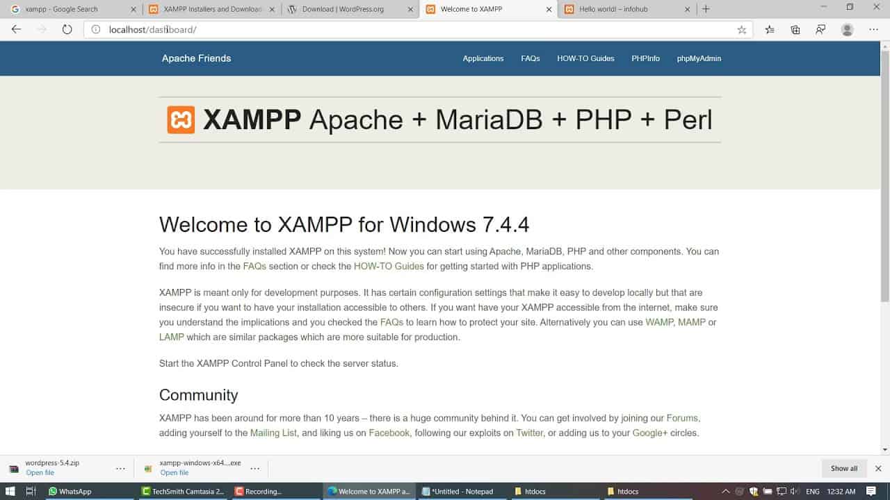 Wordpress For Beginners Xampp Wordpress Xampp Tutorial Wordpress Localhost Wordpress