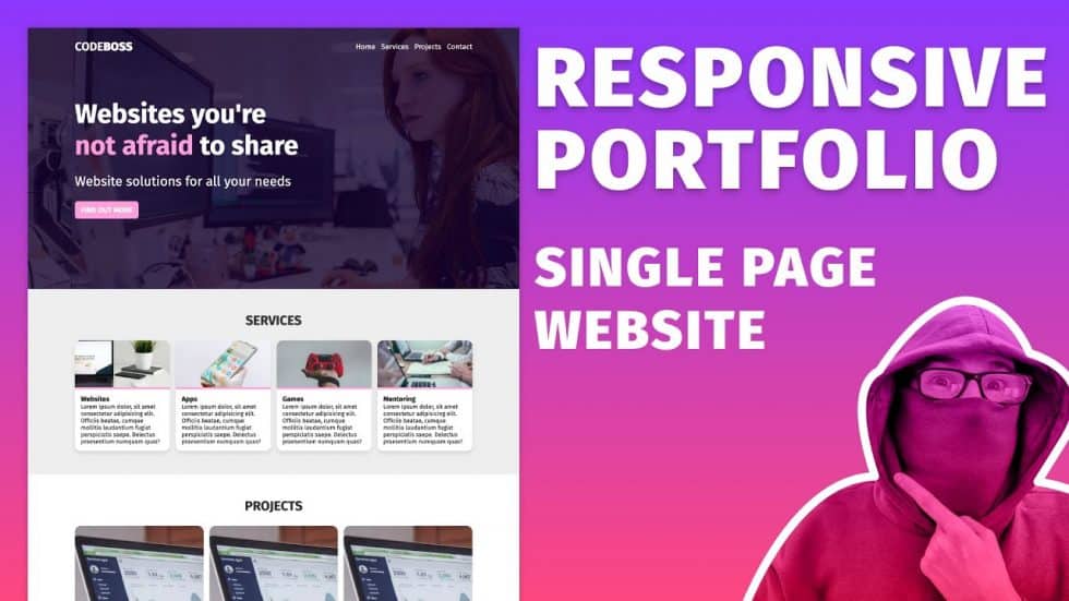 Do It Yourself – Tutorials – Build a Responsive SPA Website using HTML & CSS ~ Portfolio Page ...