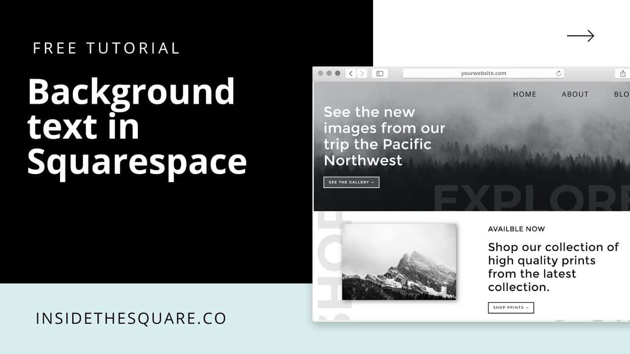 Do It Yourself Tutorials How To Add Text To The Background Of A Section In Squarespace 7 1