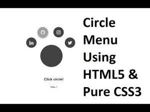 How to Create A Circle Menu Using HTML & CSS | HTML & CSS | Learn ...