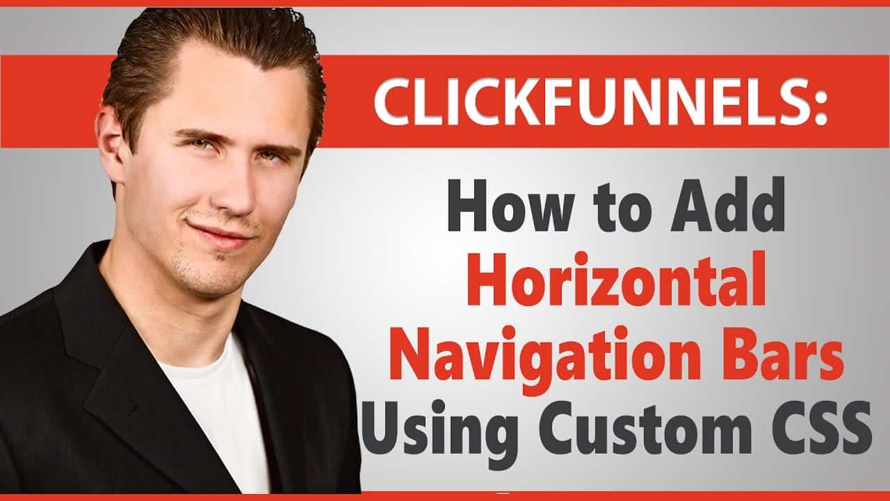 Clickfunnels How To Add Horizontal Navigation Bars Using Custom Css Can Copy And Paste My Code
