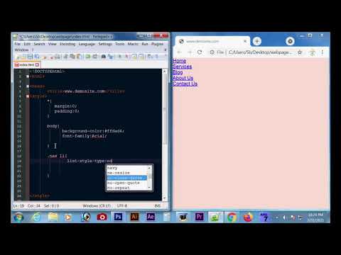How To Create A Navigation Bar Using Html & Css | Html5 & Css3 ...