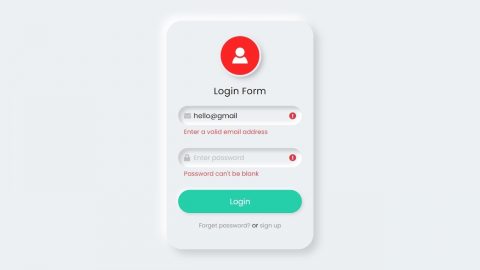 How to create Login Form validation with Shake Effect Using Html CSS ...