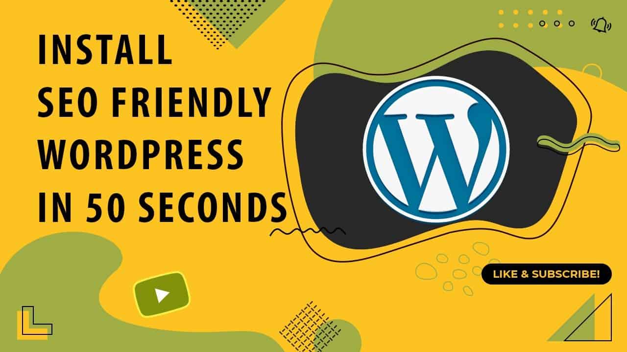 Wordpress For Beginners Seo Friendly Wordpress Install Using Cpanel 2021 Setup Wordpress