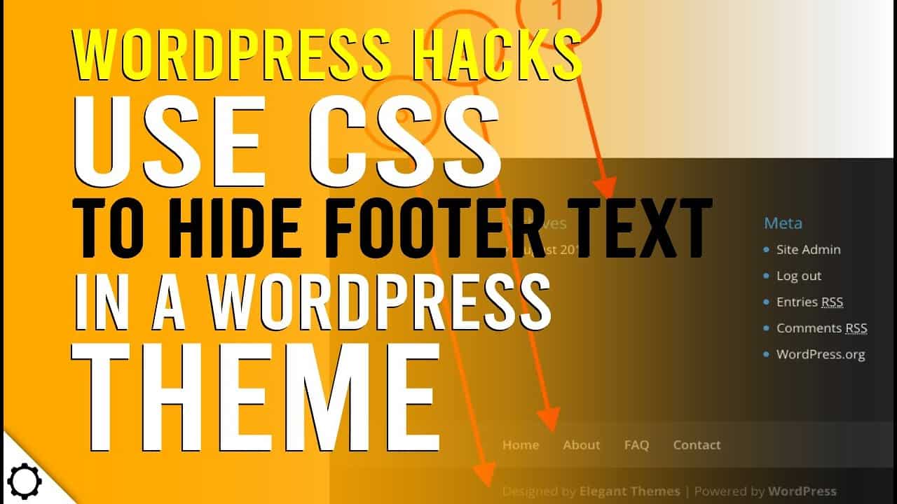 How to Change or Hide Footer Text in WordPress Using CSS Tutorial ... How to Change or Hide Footer Text in WordPress Using CSS Tutorial ...