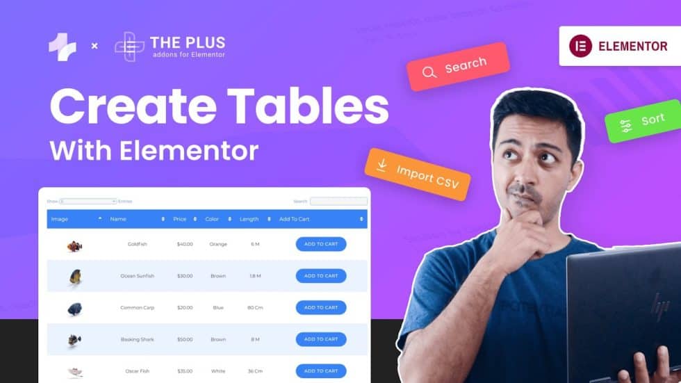 How To Create Data Tables In Elementor Sort Filter And Search Entries With Images Dieno