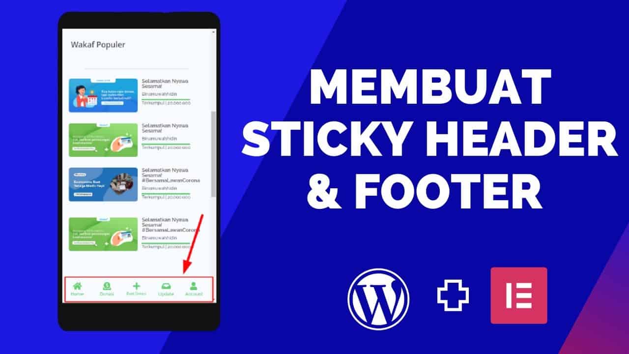 Membuat Sticky Header & Footer di WordPress dengan Elementor | Dieno ... Membuat Sticky Header & Footer di WordPress dengan Elementor | Dieno ...