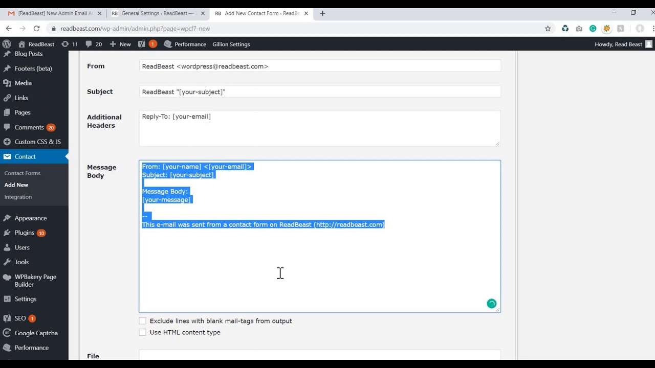 How to create WordPress Contact Form without coding using free plugin ... How to create WordPress Contact Form without coding using free plugin ...